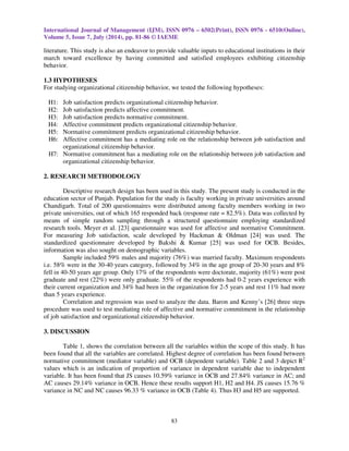 Relationship between job satisfaction and organizational citizenship ...