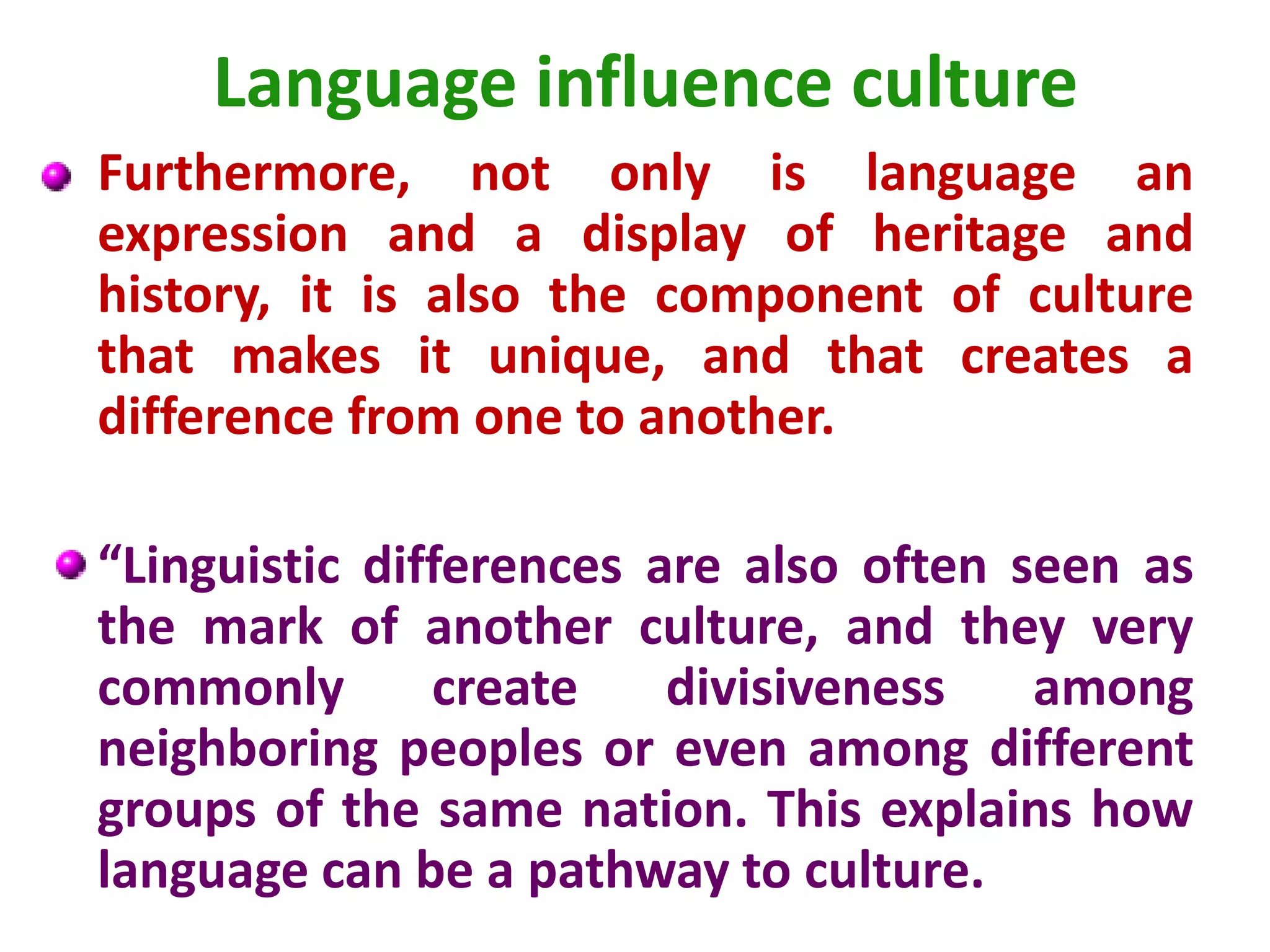Relationship between language, culture, and identity | PPTX