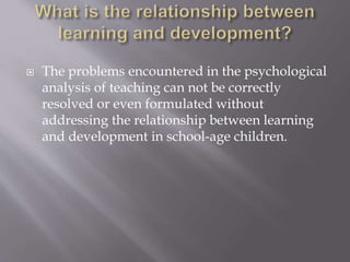 Relationship between learning and development | PPTX