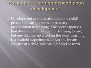 Relationship between learning and development | PPTX