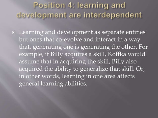 Relationship between learning and development | PPTX