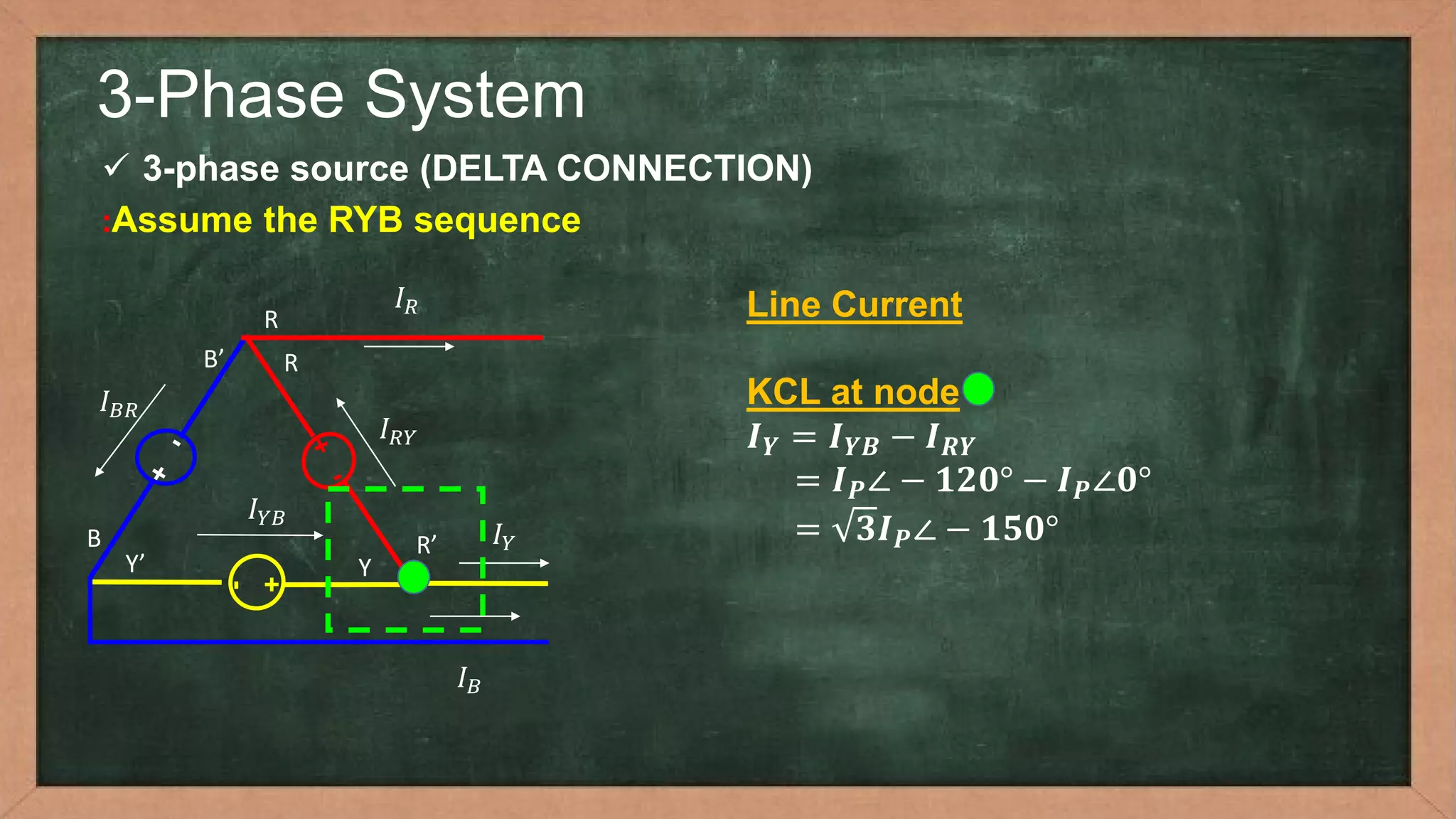 relationship between line and phase values of voltage and current for ...