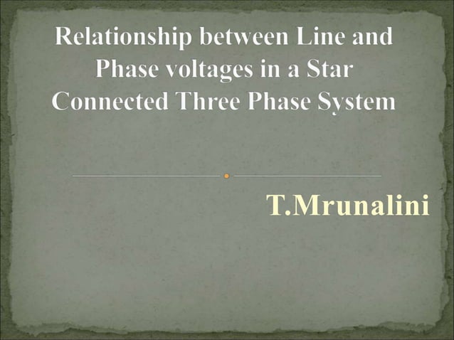 Relationship between line and phase voltages | PPT