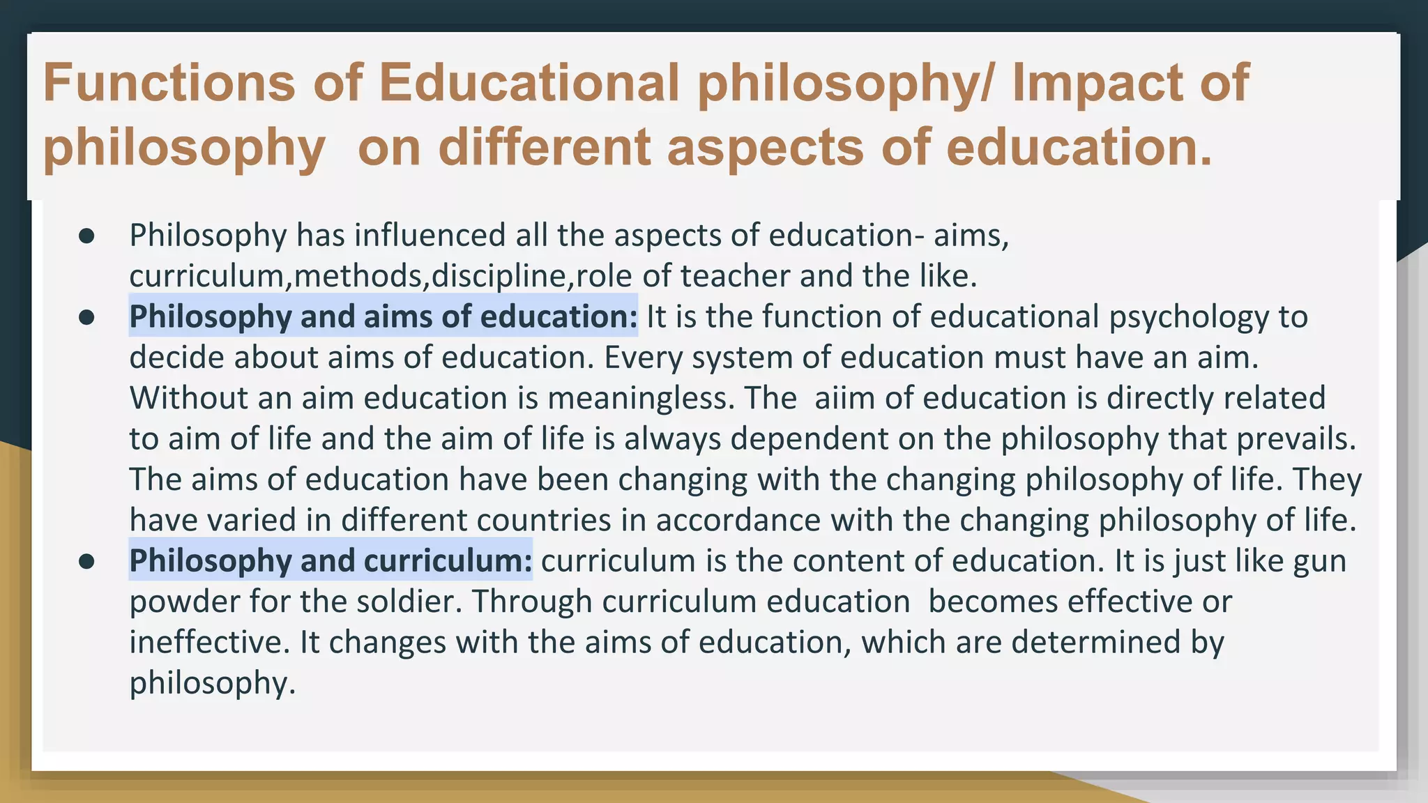 Relationship between philosophy and education. | PPTX