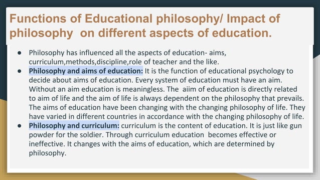 Relationship between philosophy and education. | PPTX | Education
