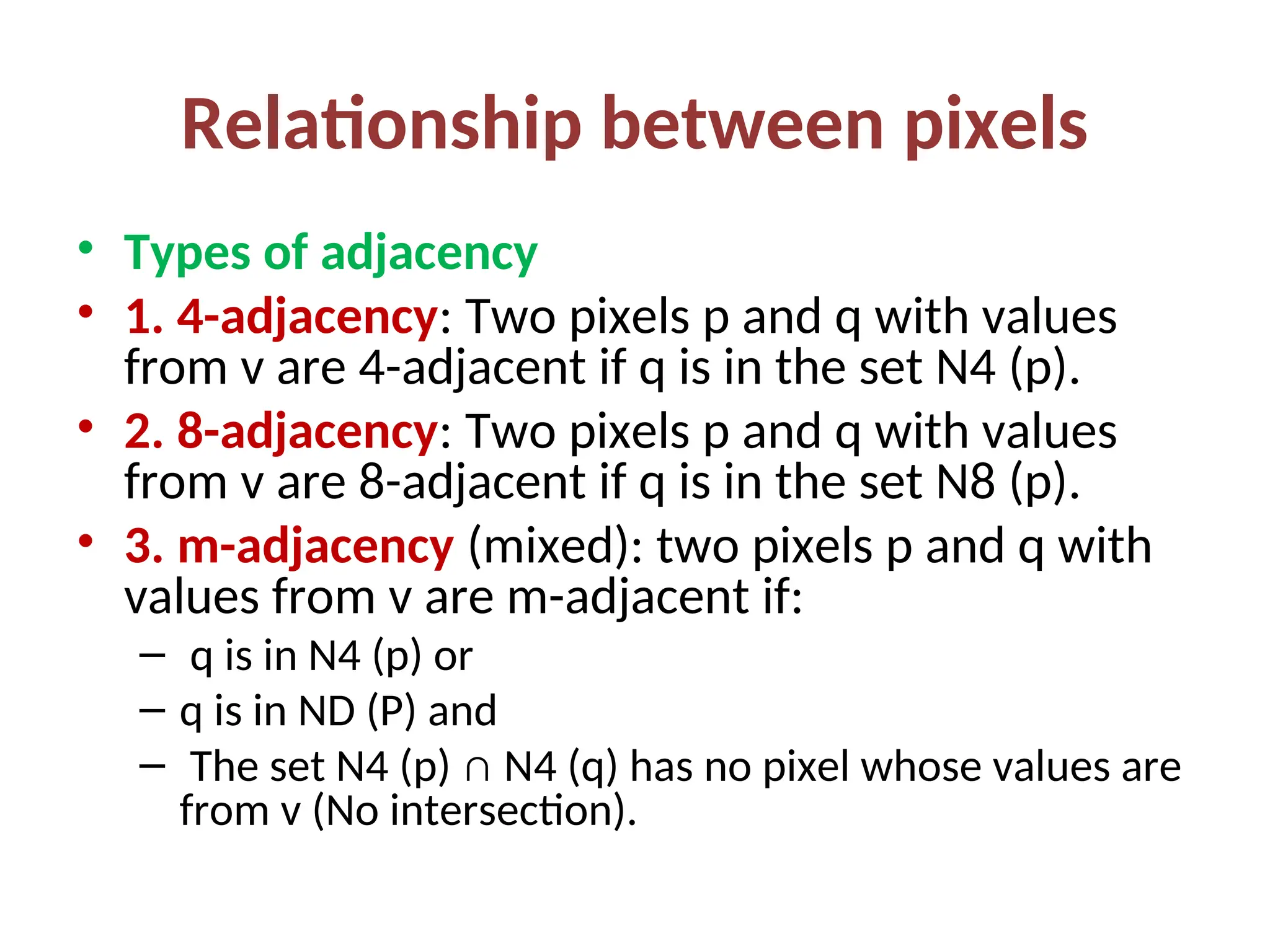 Relationship between adjacent pixels in an image | PPT