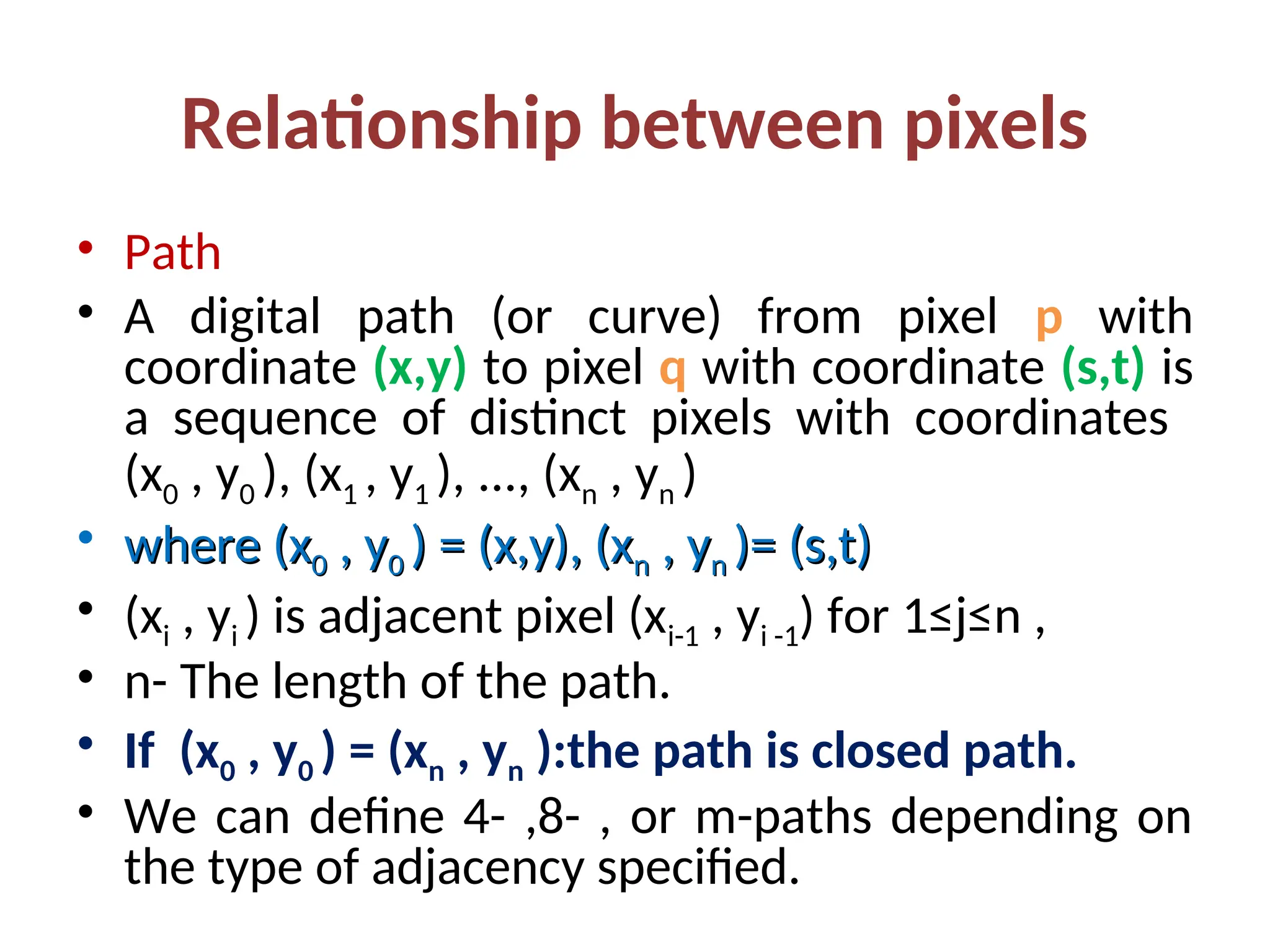 Relationship between adjacent pixels in an image | PPT