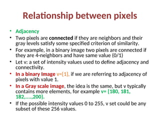 Relationship between adjacent pixels in an image | PPT