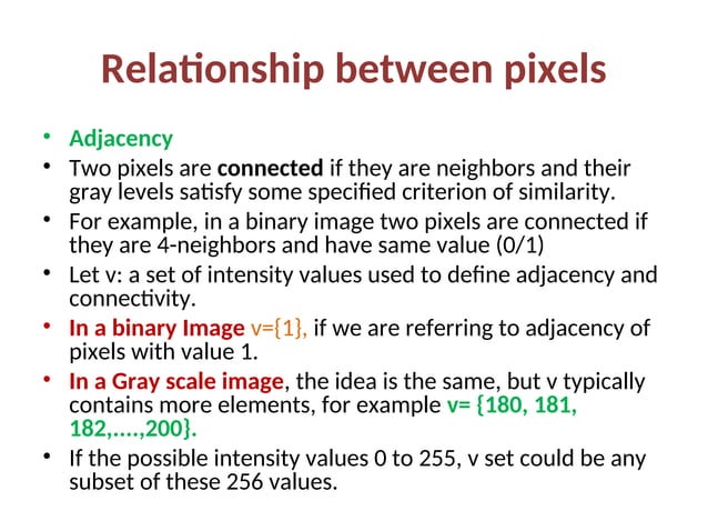Relationship between adjacent pixels in an image | PPT | Physics | Science