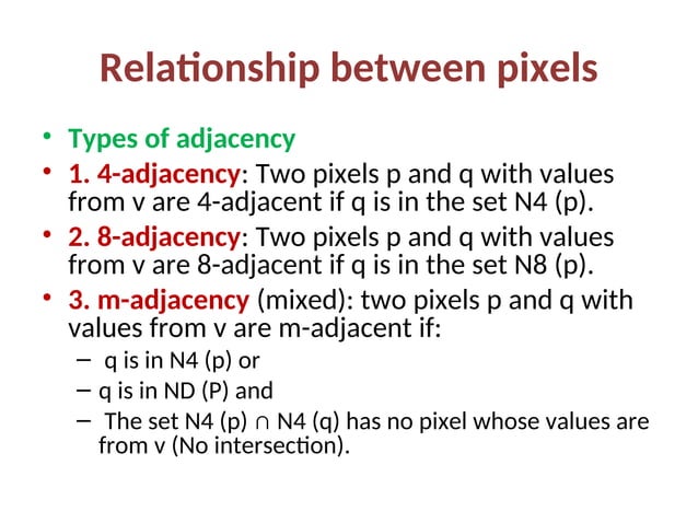 Relationship between adjacent pixels in an image | PPT | Physics | Science