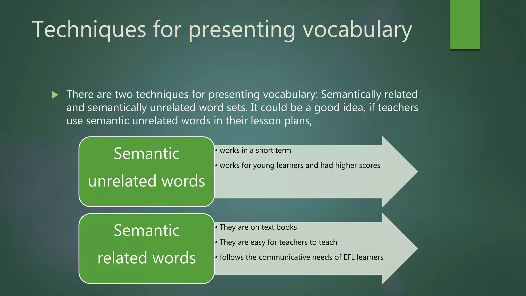 Relationship between semantics and teaching vocabulary | PPT