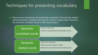 Relationship between semantics and teaching vocabulary | PPT