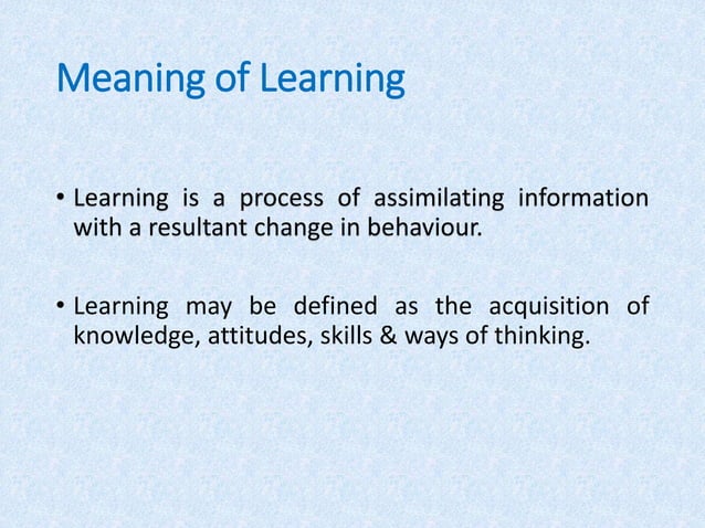 Relationship between teaching and learning | PPTX
