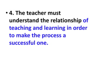 RELATIONSHIP BETWEEN TEACHING & LEARNING | PPTX