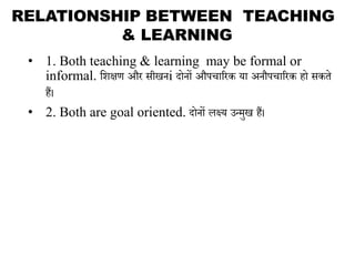 Relationship between teaching learning | PPT