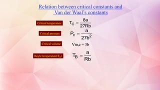 Relationship between vanderwaals equation and critical state converted ...