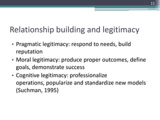 Relationship building and legitimacy at start up companies | PPT