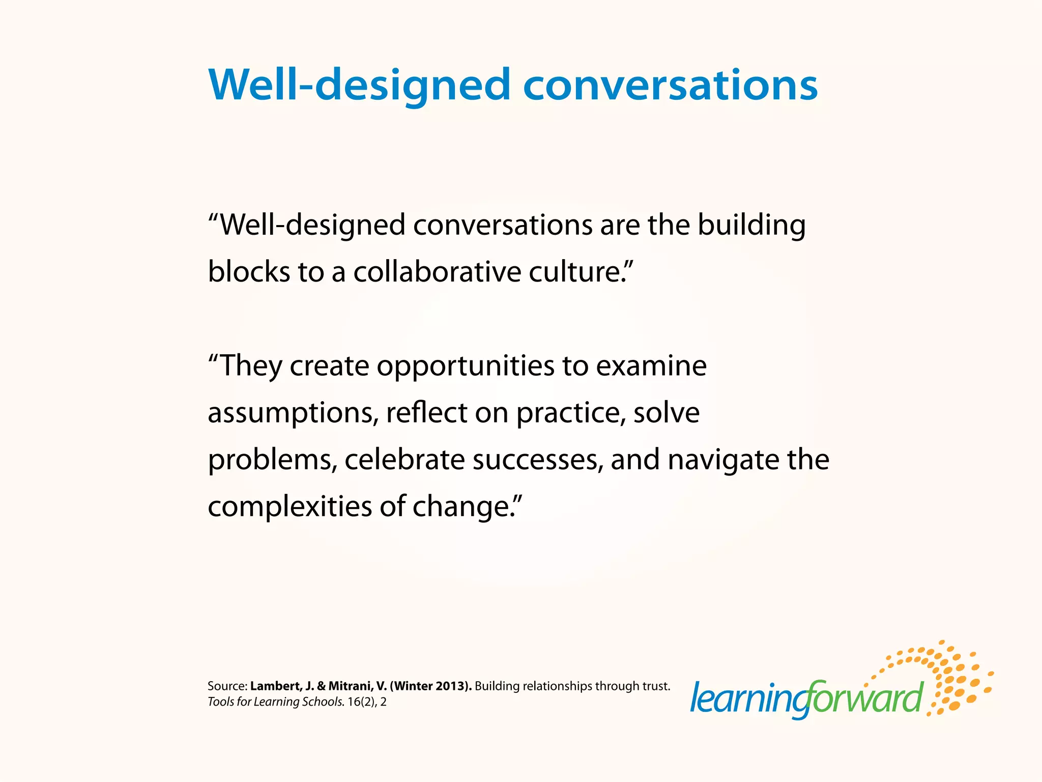 Building relationships through conversation | PDF