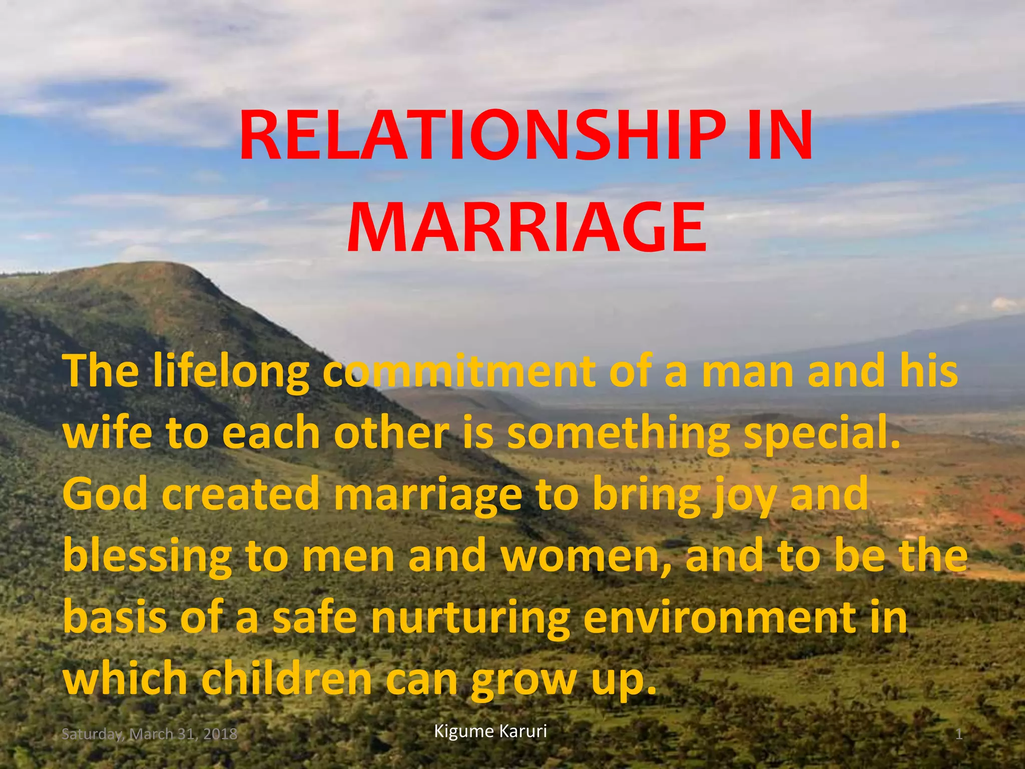 Relationship in Marriage | PPTX