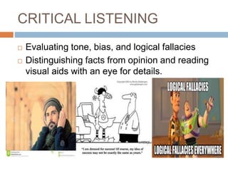 Relationship listening and critical listening | PPTX