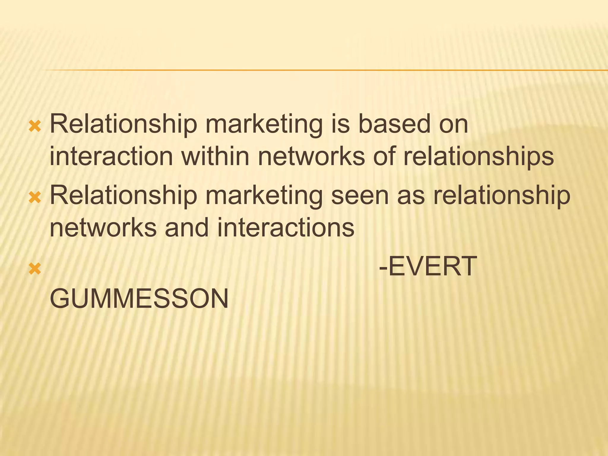 Relationship marketing | PPTX