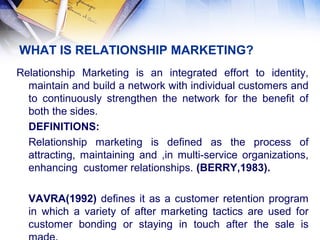 Relationship marketing | PPT
