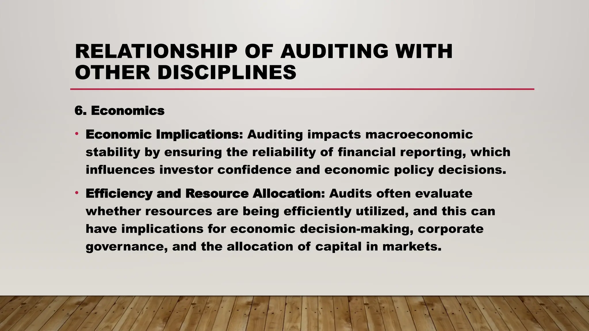 RELATIONSHIP OF AUDITING WITH OTHER DISCIPLINES.pptx | Business ...