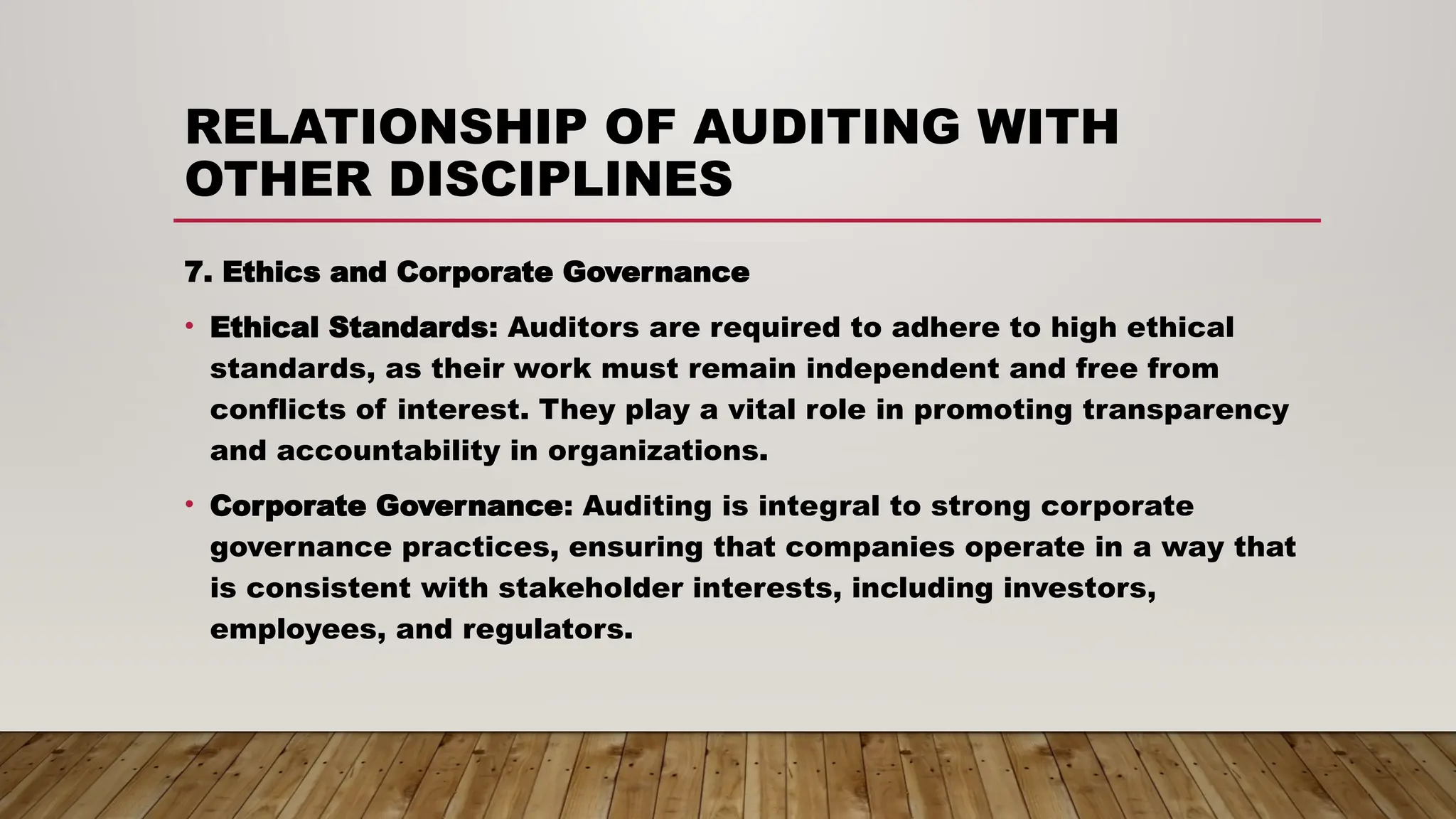 RELATIONSHIP OF AUDITING WITH OTHER DISCIPLINES.pptx