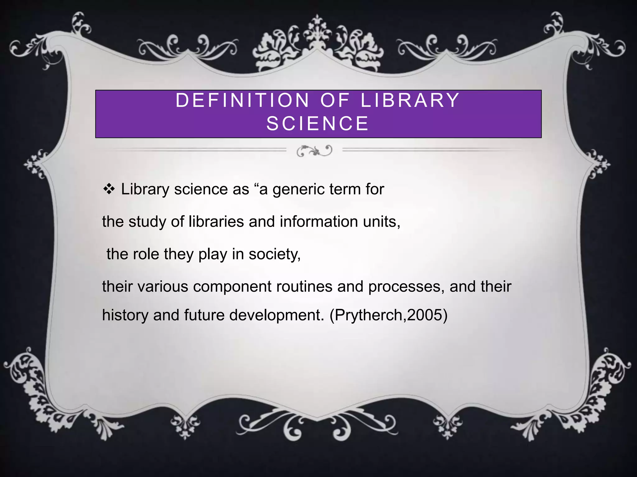 Relationship of information science with library science | PPTX