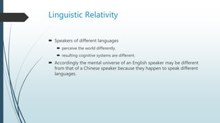 The Relationship Between Language & Thinking | PPTX