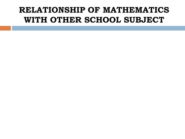 RELATIONSHIP OF MATHEMATICS WITH OTHER SCHOOL SUBJECT.pptx