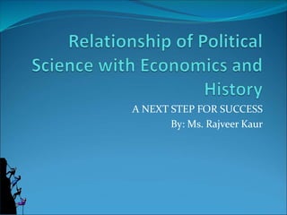 The Relationship Between Political Science, Economics, and History | PPT