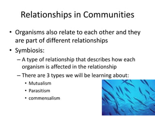 Relationships in ecology | PPTX | Zoos & Aquariums | Attractions