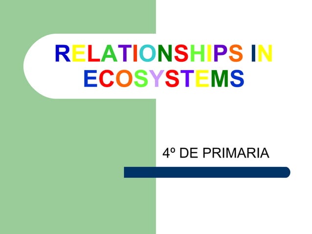 Relationships in ecosystems | PPT