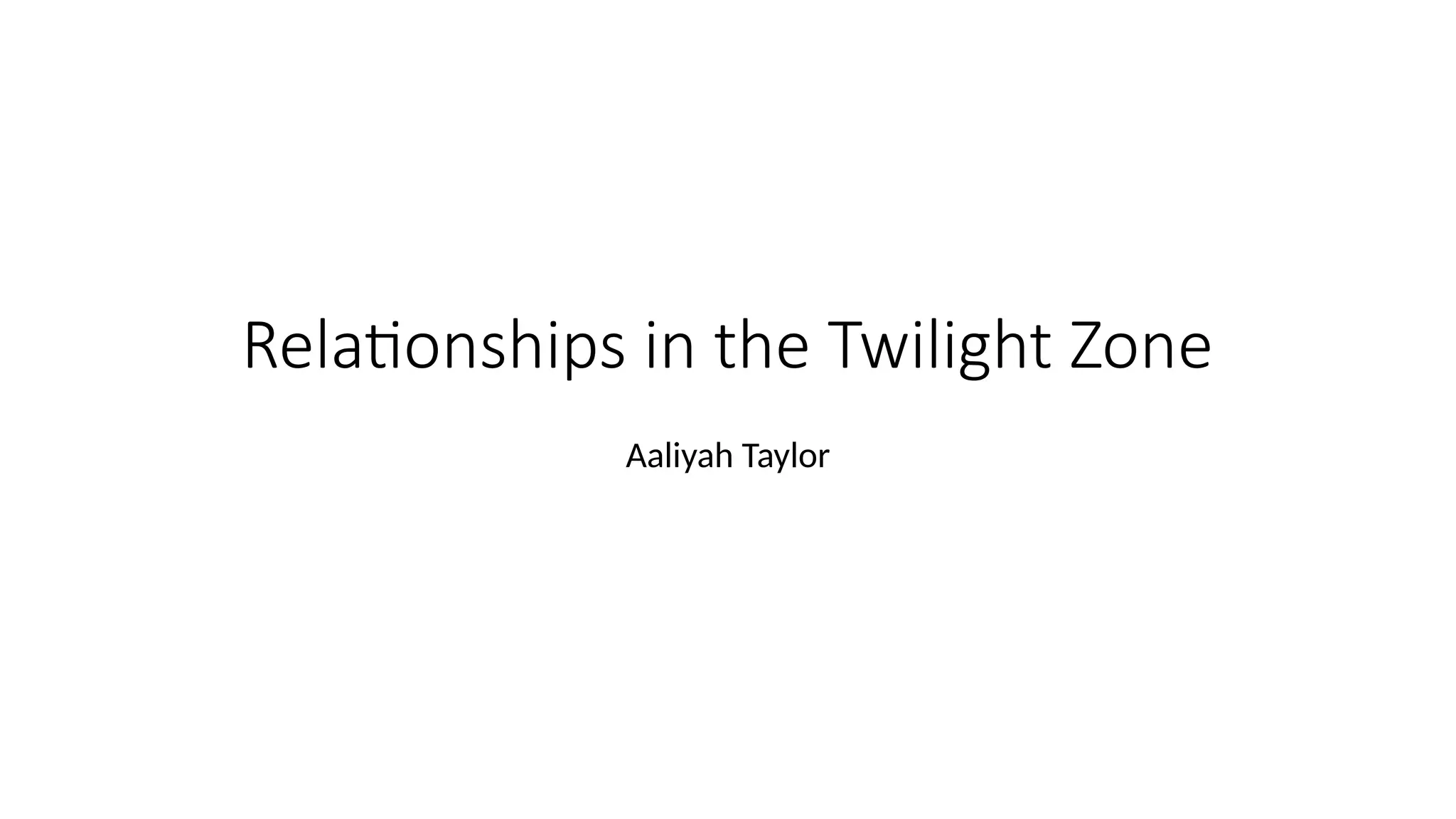 Relationships in the ocean & twilight zone | PPTX