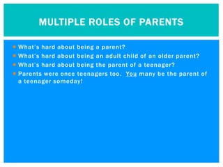 Relationships with parents | PPTX