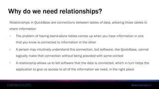 Relationship Therapy: Deeper Connections for your QuickBase Apps | PPT