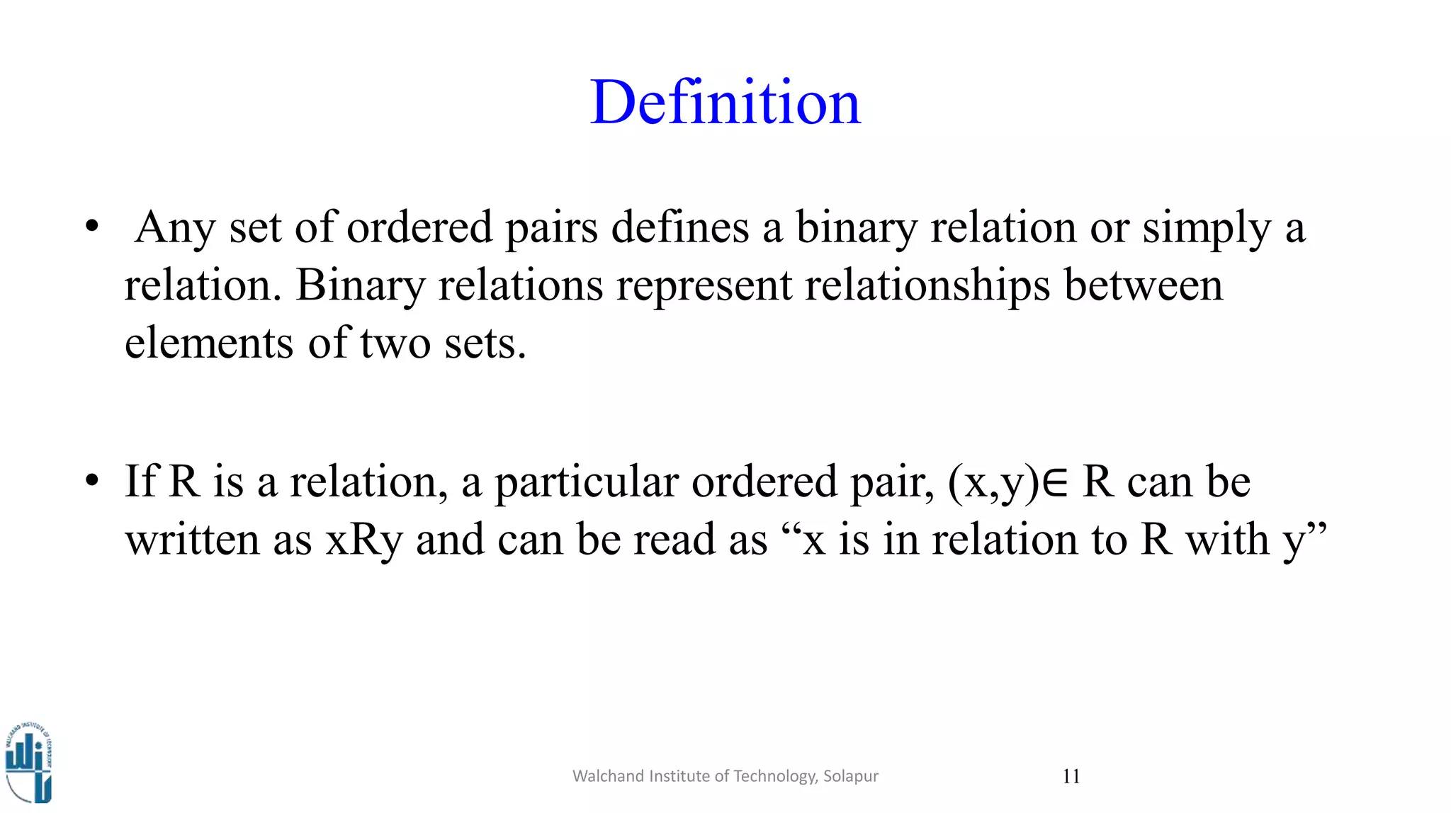 Relations In Discrete Mathematical Structures Ppt