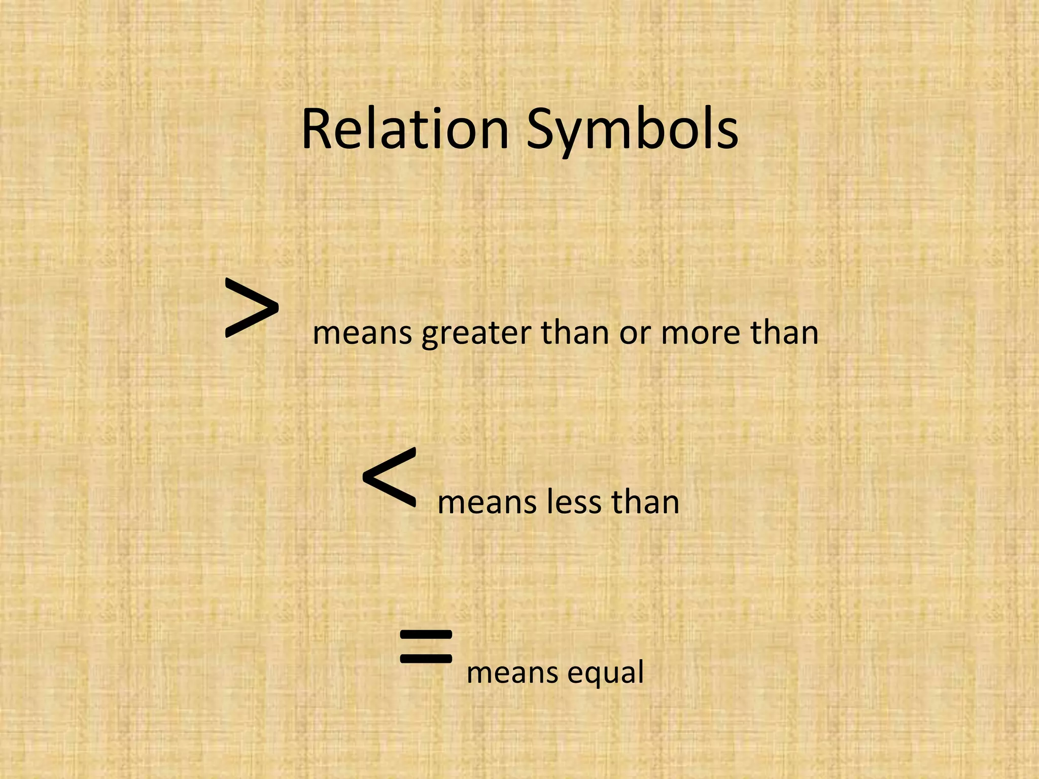 Relation symbols | PPTX