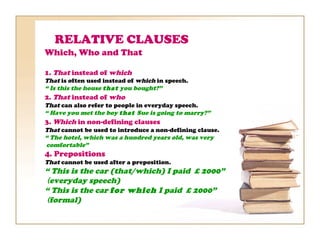 Relative clauses | PPT | Free Download