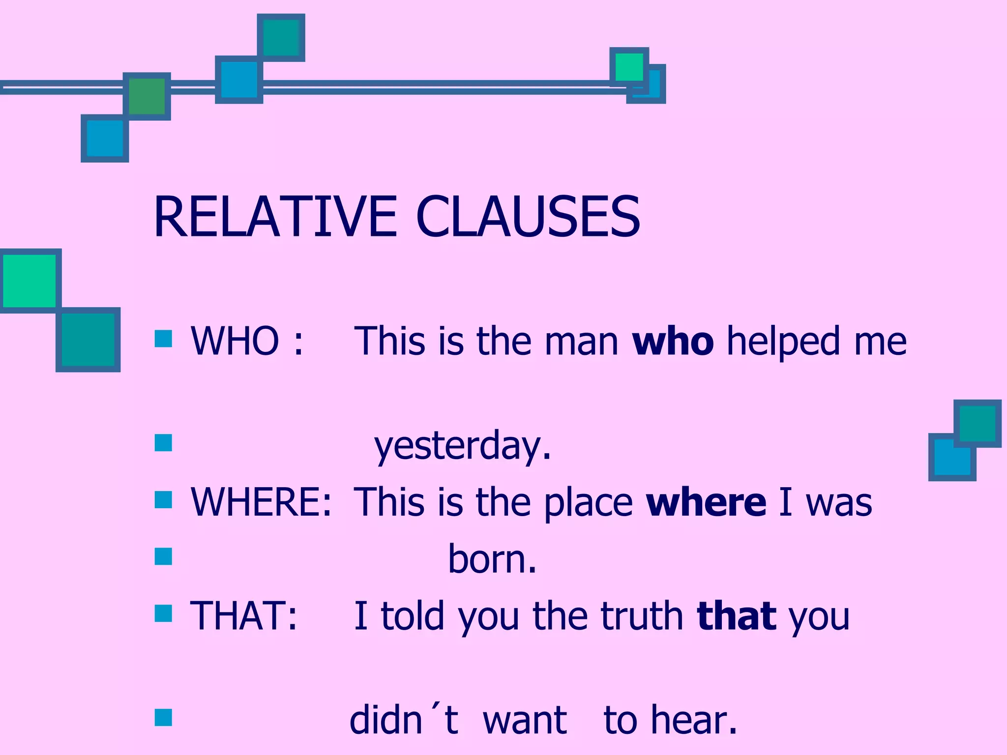 Relative Clauses | PPT