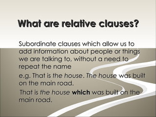 relative clauses english course reference | PPT
