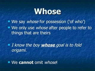 Relative Pronouns | PPT