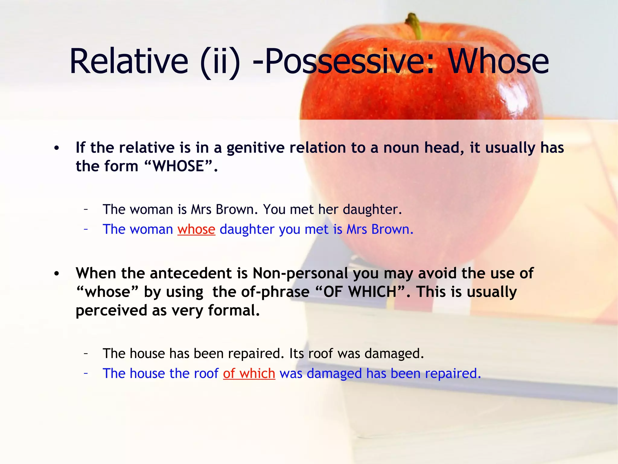 Relative Pronouns & Adjective Clauses | PPT