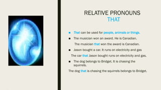 Relative Pronouns: Qué Son y Cómo Usarlos | PPTX
