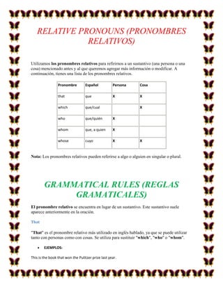 Relative and indefinite pronouns | DOCX