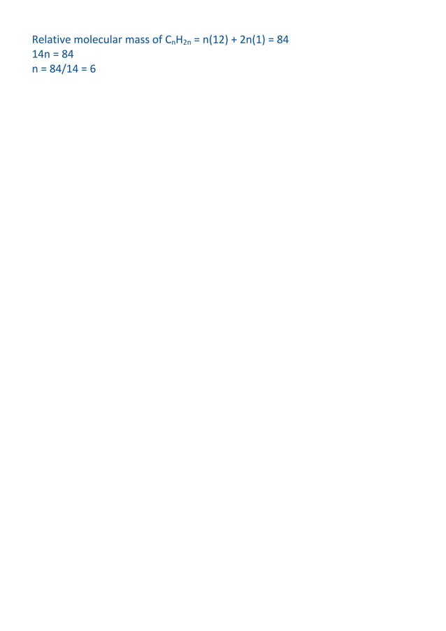 Relative atomic mass | DOCX | Chemistry | Science