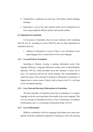 Relative clause with their equivalence from English into Indonesian | PDF
