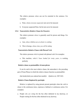 Relative clause with their equivalence from English into Indonesian | PDF