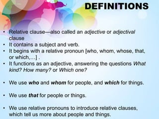 Relative clauses | PPT